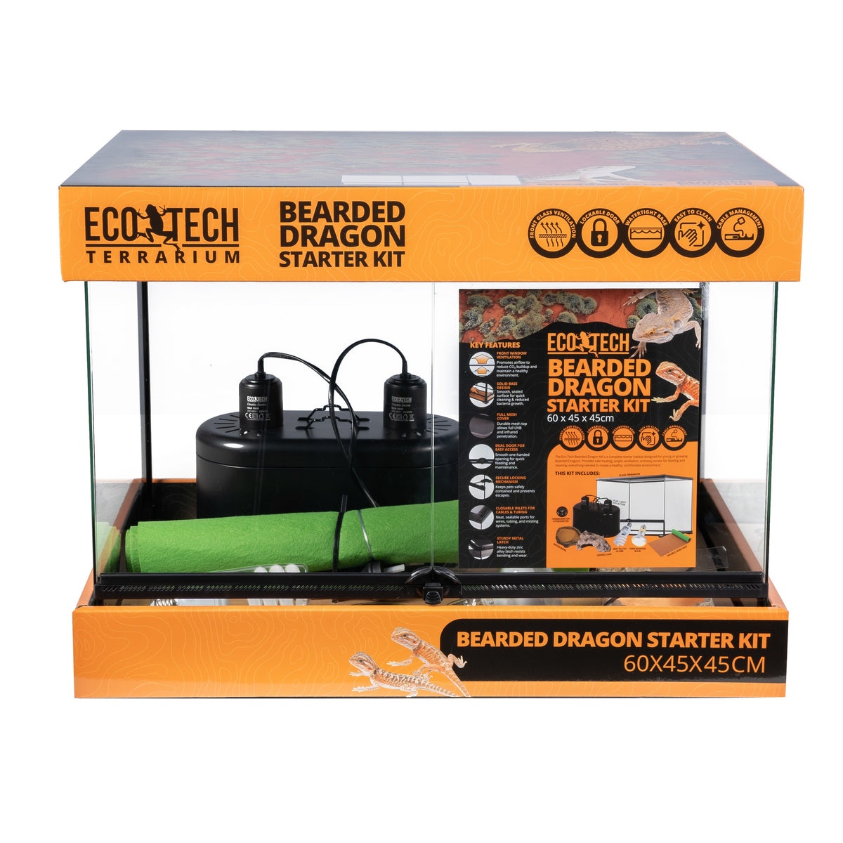 Eco Tech Bearded Dragon Starter Kit 60x45x45cm – Nature Pets & Aquariums